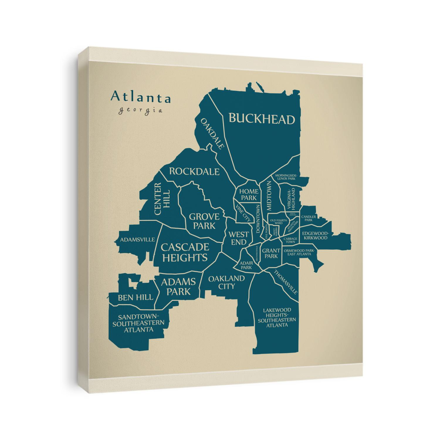 Atlanta Area Map Of Cities